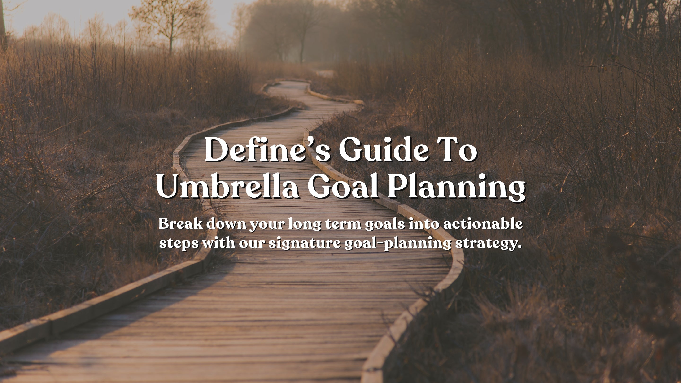 Define’s Guide To Umbrella Goal Planning