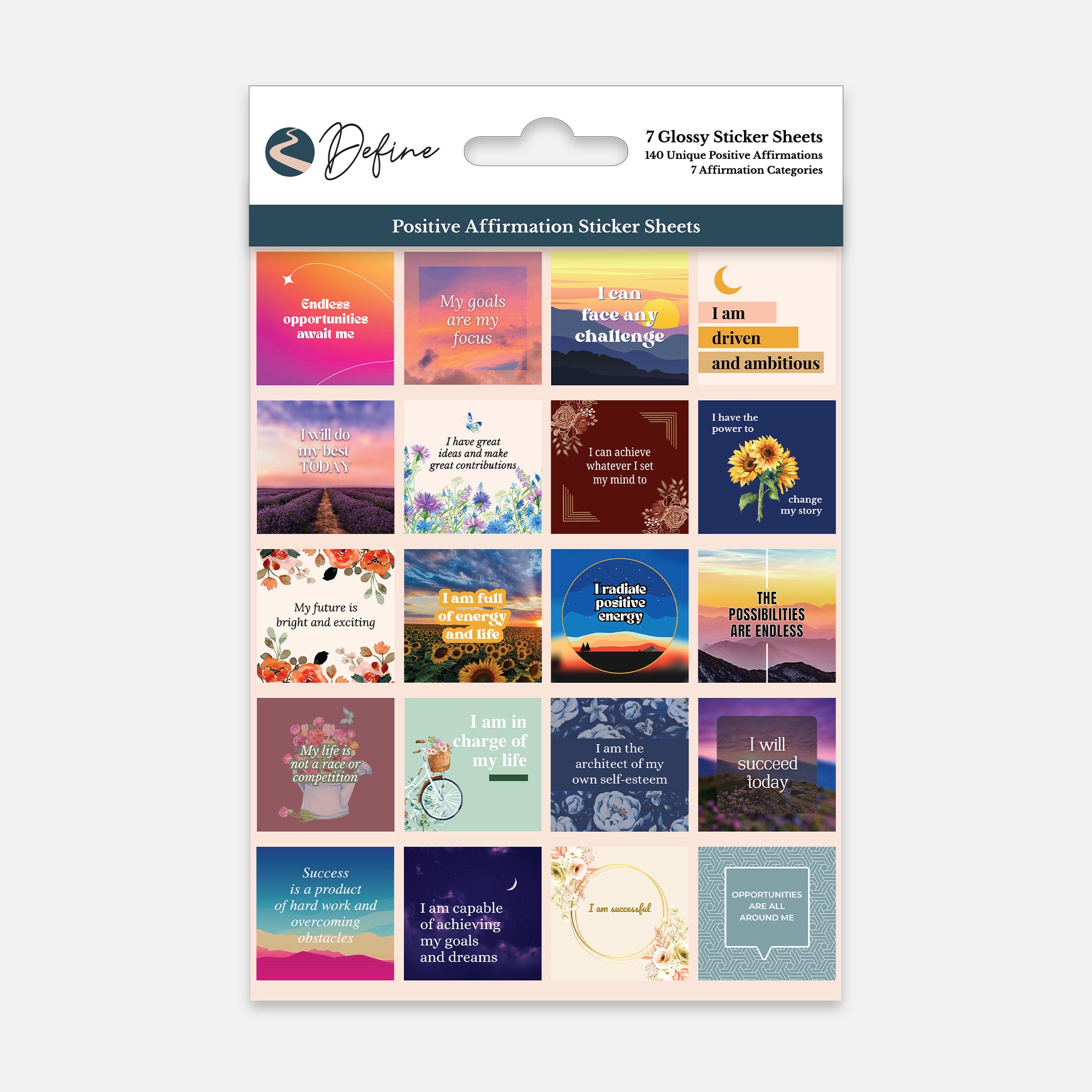 Positive Affirmation Stickers – Define