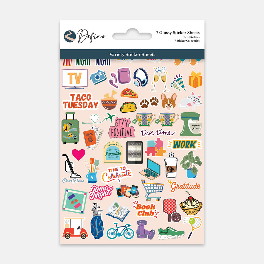 Variety Sticker Sheets | Define